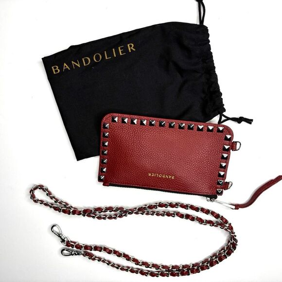Bandolier | Accessories | Bandolier Red Studded Crossbody Pouch With ...